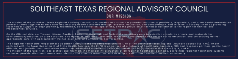 SETRAC – SouthEast Texas Regional Advisory Council
